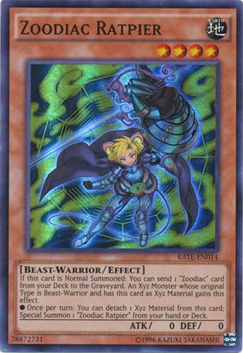 Yu-Gi-Oh Card - RATE-EN014 - ZOODIAC RATPIER (super rare holo): BBToyStore.com - Toys, Plush ...