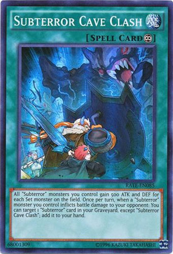 Yu-Gi-Oh Card - RATE-EN085 - SUBTERROR CAVE CLASH (super rare holo ...