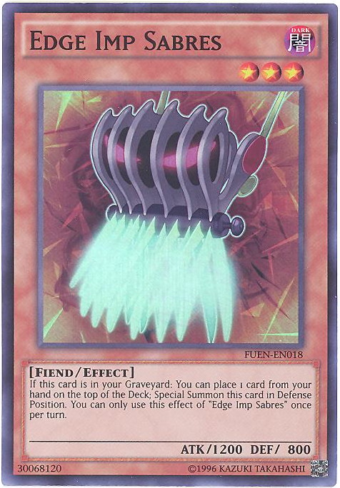 Yu-Gi-Oh Card - FUEN-EN018 - EDGE IMP SABRES (super rare holo ...