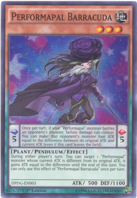 Yu-Gi-Oh Card - DPDG-EN003 - PERFORMAPAL BARRACUDA (super rare holo ...