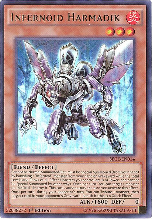 Yu-Gi-Oh Card - SECE-EN014 - INFERNOID HARMADIK (ultra rare holo ...
