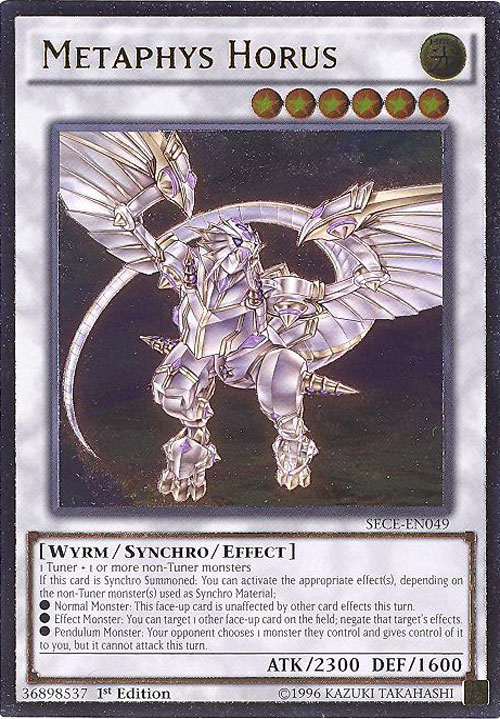 Yu-Gi-Oh Card - SECE-EN049 - METAPHYS HORUS (ultimate rare holo ...