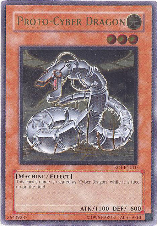 Yu-Gi-Oh Card - SOI-EN010 - PROTO-CYBER DRAGON (ultimate rare holo ...