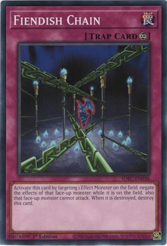 Yu-Gi-Oh Card - SDFC-EN036 - FIENDISH CHAIN (common): BBToyStore.com ...