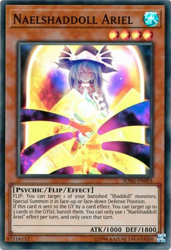 Yu-Gi-Oh Card - SDSH-EN003 - NAELSHADDOLL ARIEL (super rare holo ...