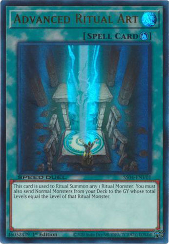 Yu-Gi-Oh Card - SS04-ENV01 - ADVANCED RITUAL ART (ultra rare holo ...