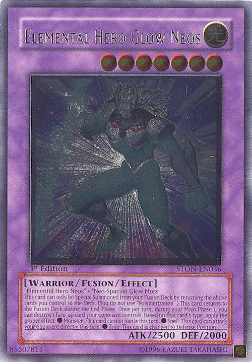 Yu-Gi-Oh Card - STON-EN036 - ELEMENTAL HERO GLOW NEOS (ultimate rare ...