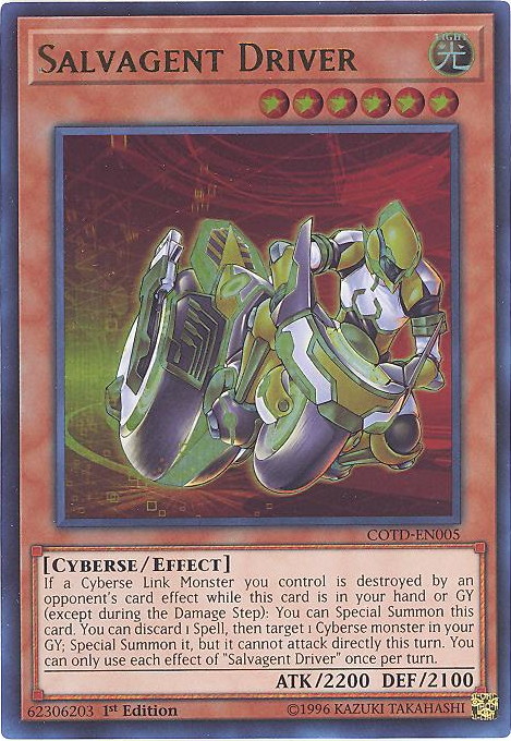Yu-Gi-Oh Card - COTD-EN005 - SALVAGENT DRIVER (ultra rare holo): BBToyStore.com - Toys, Plush ...