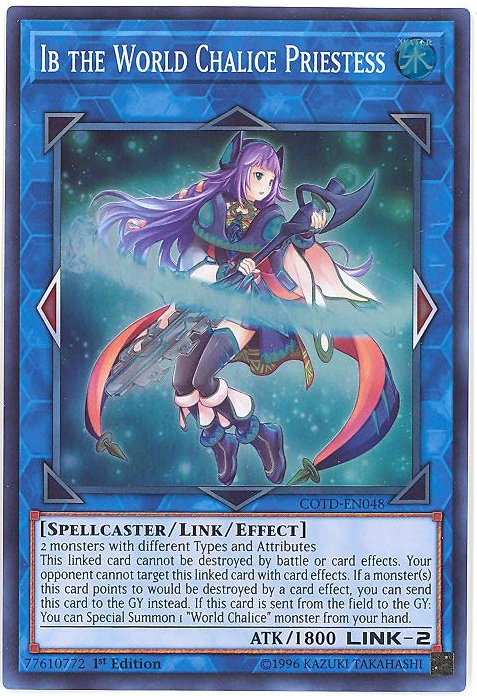Yu-Gi-Oh Card - COTD-EN048 - IB THE WORLD CHALICE PRIESTESS (super rare ...