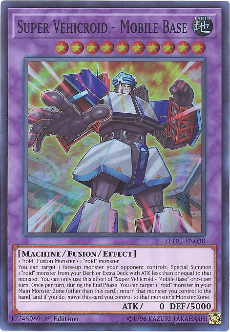 Yu-Gi-Oh Card - LEDU-EN030 - SUPER VEHICROID - MOBILE BASE (super rare ...