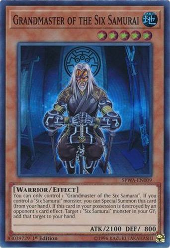 Yu-Gi-Oh Card - SPWA-EN009 - GRANDMASTER OF THE SIX SAMURAI (super rare ...