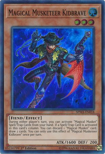 Yu-Gi-Oh Card - SPWA-EN018 - MAGICAL MUSKETEER KIDBRAVE (super rare holo): BBToyStore.com - Toys ...