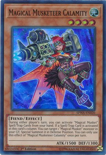 Yu-Gi-Oh Card - SPWA-EN020 - MAGICAL MUSKETEER CALAMITY (super rare holo): BBToyStore.com - Toys ...