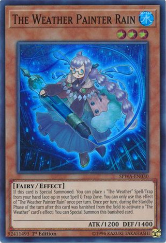Yu-Gi-Oh Card - SPWA-EN030 - THE WEATHER PAINTER RAIN (super rare holo ...