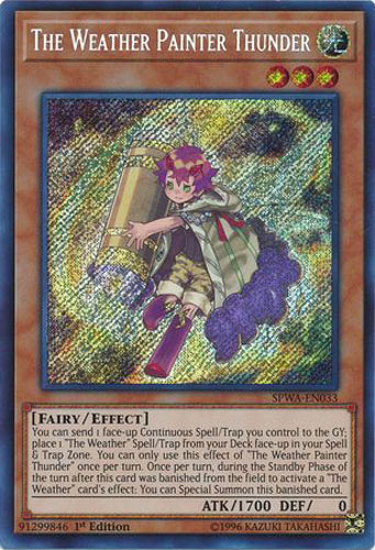 Yu-Gi-Oh Card - SPWA-EN032 - THE WEATHER PAINTER THUNDER (super rare ...