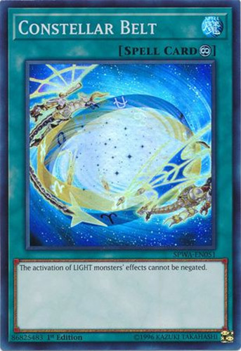 Yu-Gi-Oh Card - SPWA-EN051 - CONSTELLAR BELT (super rare holo ...