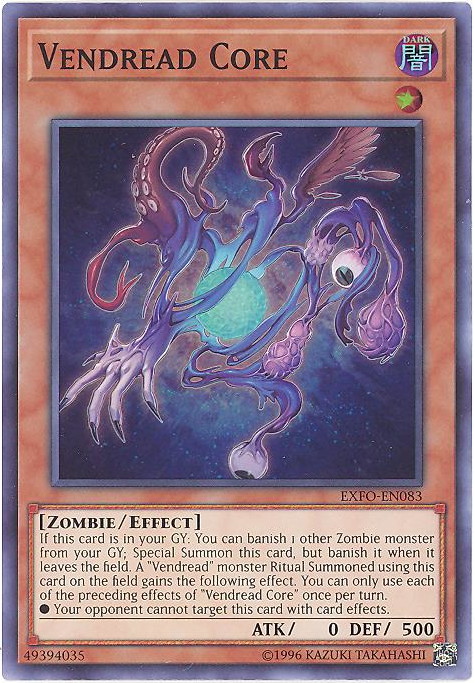 Yu-Gi-Oh Card - EXFO-EN083 - VENDREAD CORE (super rare holo ...