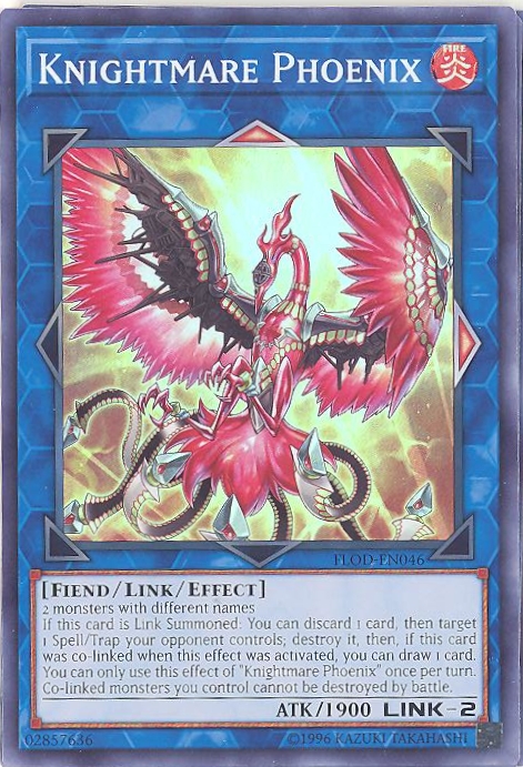 Yu-Gi-Oh Card - FLOD-EN046 - KNIGHTMARE PHOENIX (super rare holo ...