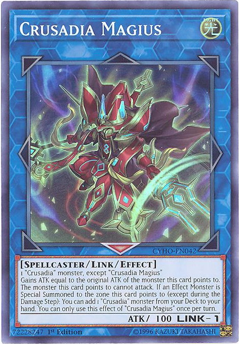 Yu-Gi-Oh Card - CYHO-EN042 - CRUSADIA MAGIUS (super rare holo ...