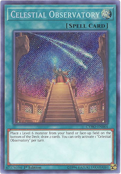 Yu-Gi-Oh Card - CYHO-EN064 - CELESTIAL OBSERVER (secret rare holo ...