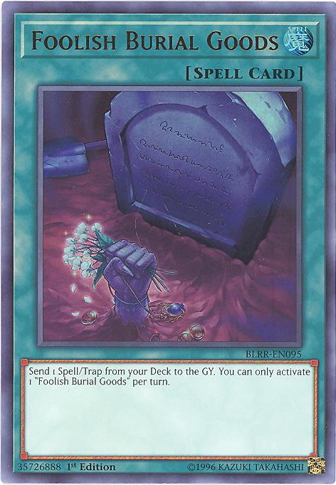 Yu-Gi-Oh Card - BLRR-EN095 - FOOLISH BURIAL GOODS (ultra rare holo ...