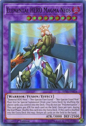 Yu-Gi-Oh Card - SHVA-EN034 - ELEMENTAL HERO MAGMA NEOS (super rare holo ...