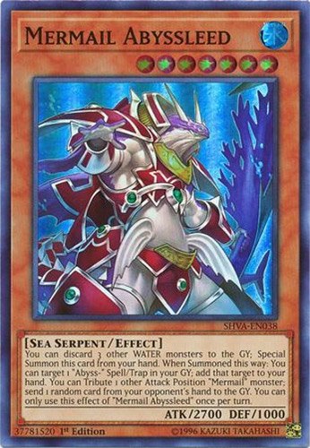 Yu-Gi-Oh Card - SHVA-EN038 - MERMAIL ABYSSLEED (super rare holo ...