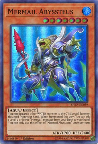 Yu-Gi-Oh Card - SHVA-EN039 - MERMAIL ABYSSTEUS (super rare holo ...