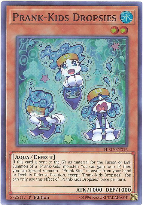 Yu-Gi-Oh Card - HISU-EN016 - PRANK-KIDS DROPSIES (super rare holo ...