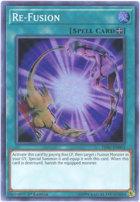 Yu-Gi-Oh Card - HISU-EN053 - RE-FUSION (super rare holo): BBToyStore ...