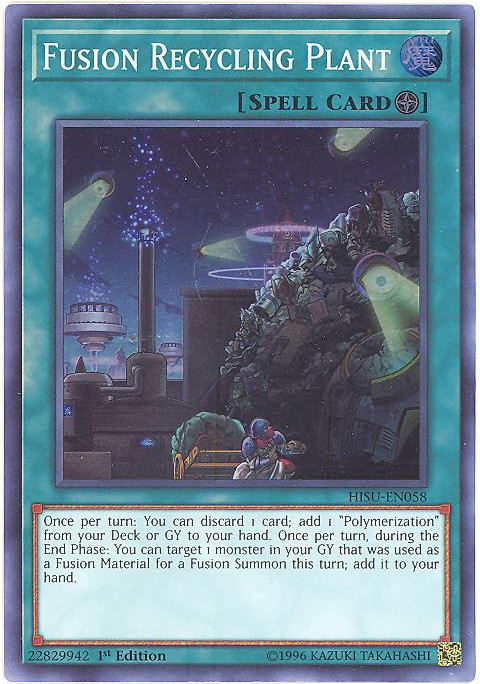 Yu-Gi-Oh Card - HISU-EN058 - FUSION RECYCLING PLANT (super rare holo ...