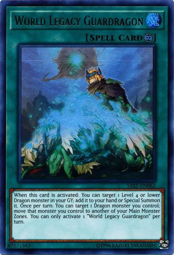 Yu-Gi-Oh Card - SAST-EN062 - WORLD LEGACY GUARDRAGON (ultra rare holo ...