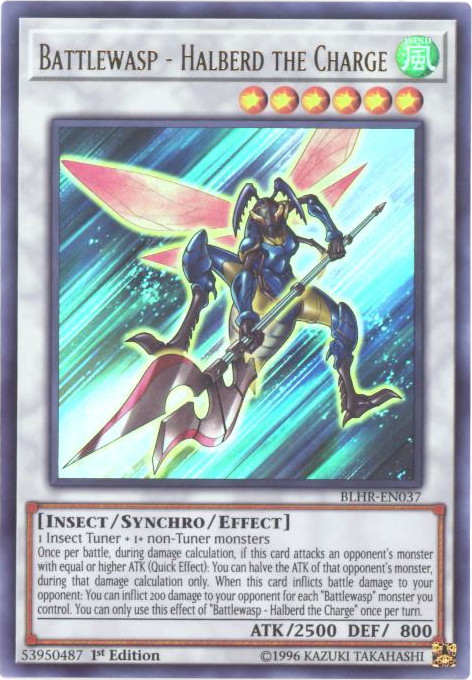 Yu-Gi-Oh Card - BLHR-EN037 - BATTLEWASP - HALBERD THE CHARGE (ultra ...