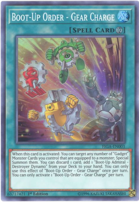 Yu-Gi-Oh Card - FIGA-EN003 - BOOT-UP ORDER - GEAR CHARGE (super rare ...