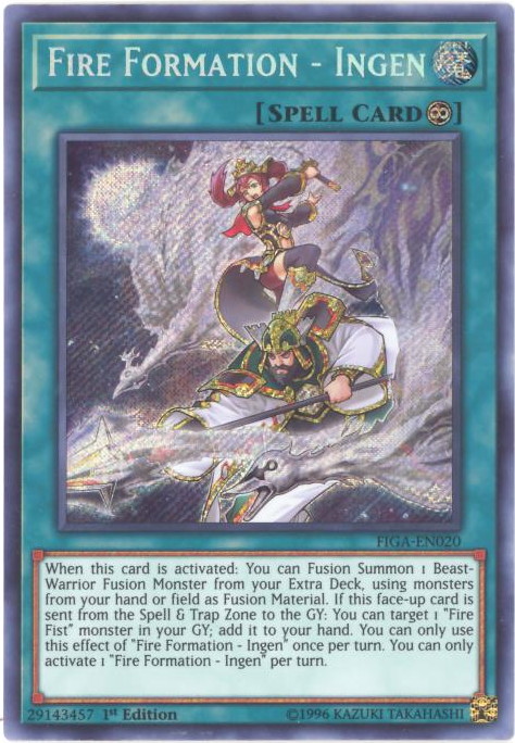 Yu-Gi-Oh Card - FIGA-EN020 - FIRE FORMATION - INGEN (secret rare holo ...