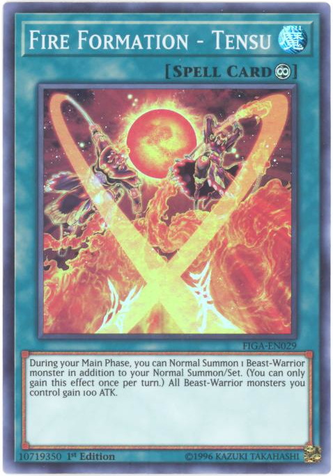 Yu-Gi-Oh Card - FIGA-EN029 - FIRE FORMATION - TENSU (super rare holo ...