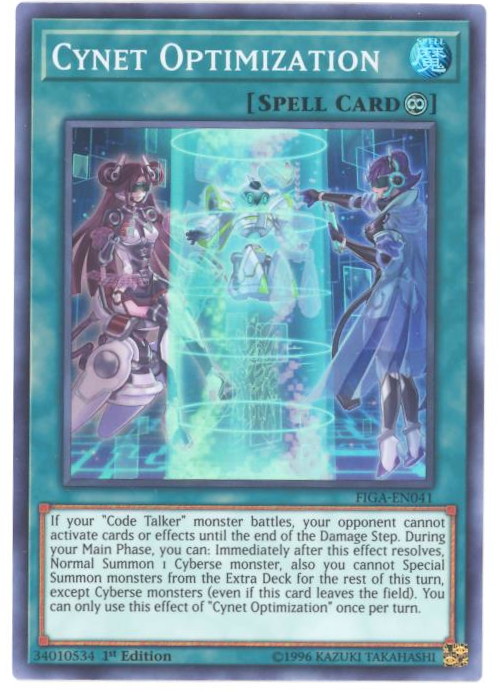 Yu-Gi-Oh Card - FIGA-EN041 - CYNET OPTIMIZATION (super rare holo ...