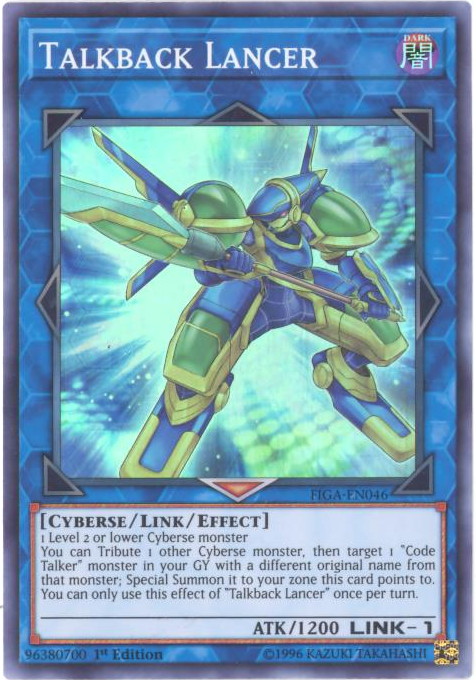 Yu-Gi-Oh Card - FIGA-EN046 - TALKBACK LANCER (super rare holo ...