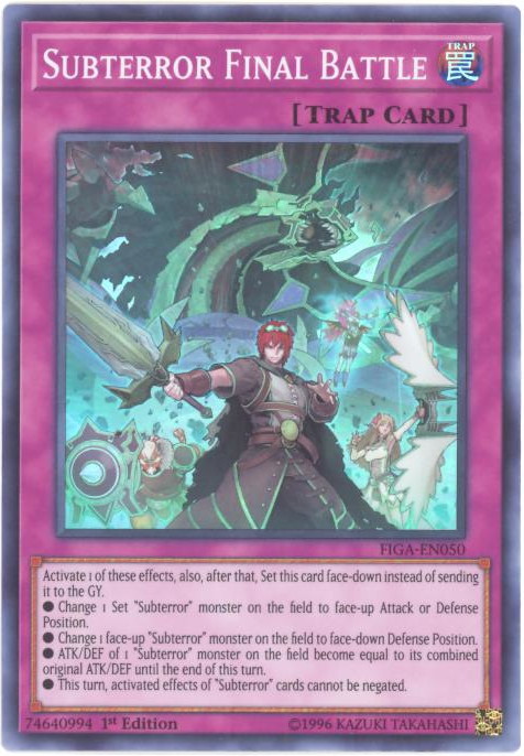 Yu-Gi-Oh Card - FIGA-EN050 - SUBTERROR FINAL BATTLE (super rare holo ...
