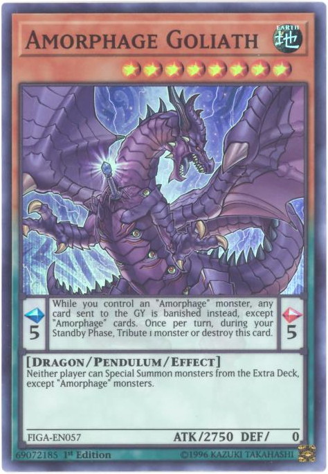 Yu-Gi-Oh Card - FIGA-EN057 - AMORPHAGE GOLIATH (super rare holo ...
