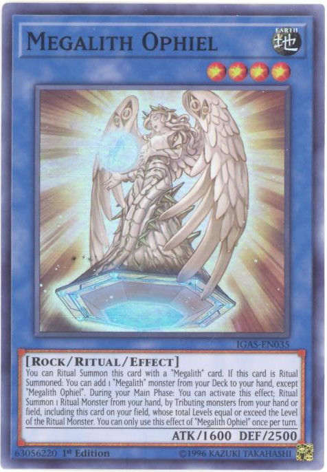 Yu-Gi-Oh Card - IGAS-EN035 - MEGALITH OPHIEL (super rare holo ...