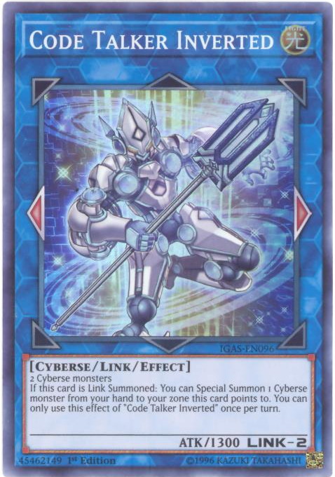 Yu-Gi-Oh Card - IGAS-EN096 - CODE TALKER INVERTED (super rare holo ...
