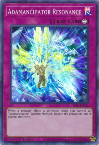 Yu-Gi-Oh Card - SESL-EN013 - ADAMANCIPATOR RESONANCE (super rare holo ...