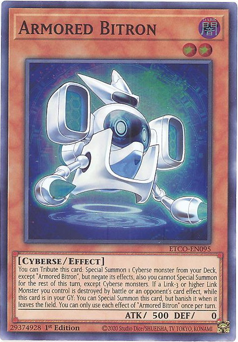 Yu-Gi-Oh Card - ETCO-EN095 - ARMORED BITRON (super rare holo ...