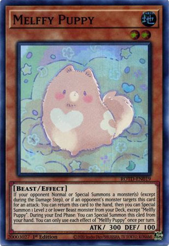 Yu-Gi-Oh Card - ROTD-EN019 - MELFFY PUPPY (super rare holo): BBToyStore ...