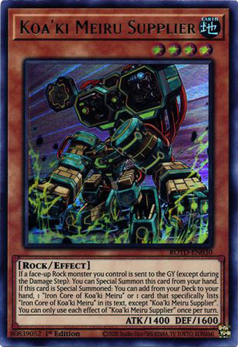 Yu-Gi-Oh Card - ROTD-EN030 - KOA'KI MEIRU SUPPLIER (ultra rare holo ...