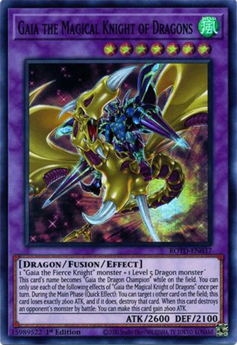 Yu-Gi-Oh Card - ROTD-EN037 - GAIA THE MAGICAL KNIGHT OF DRAGONS (super rare holo): BBToyStore ...