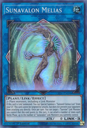 Yu-Gi-Oh Card - LIOV-EN098 - SUNAVALON MELIAS (super rare holo ...
