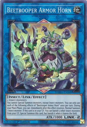 Yu-Gi-Oh Card - DAMA-EN088 - BEETROOPER ARMOR HORN (super rare holo ...