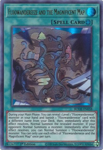 Yu-Gi-Oh Card - BODE-EN058 - FLOOWANDEREEZE AND THE MAGNIFICENT MAP ...